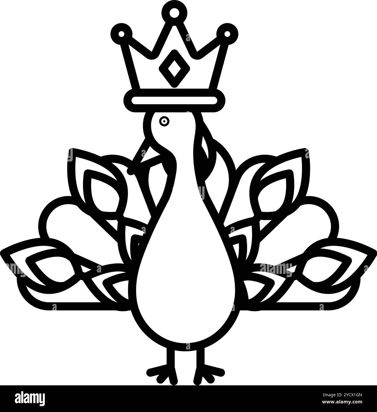 Crown cute bird cartoon hi-res stock photography and images - Alamy