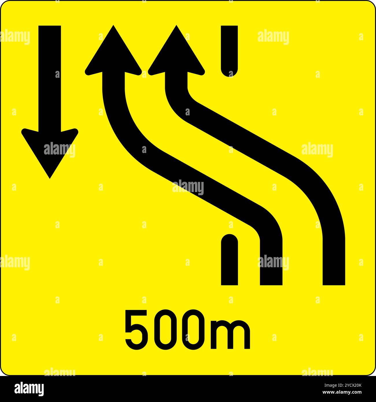 Change of lane directions, Oncoming lanes will come to an end in ...
