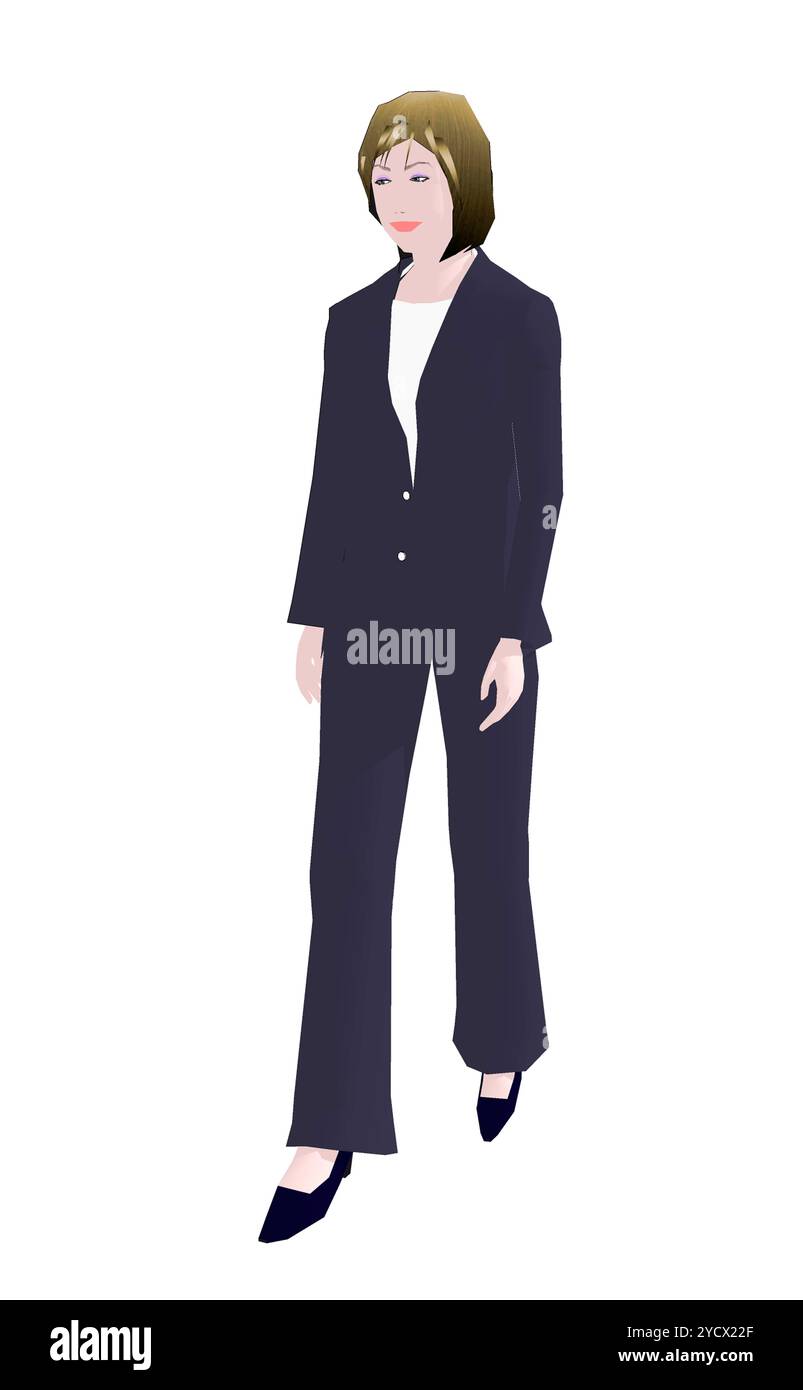 Walking office lady Stock Photo - Alamy