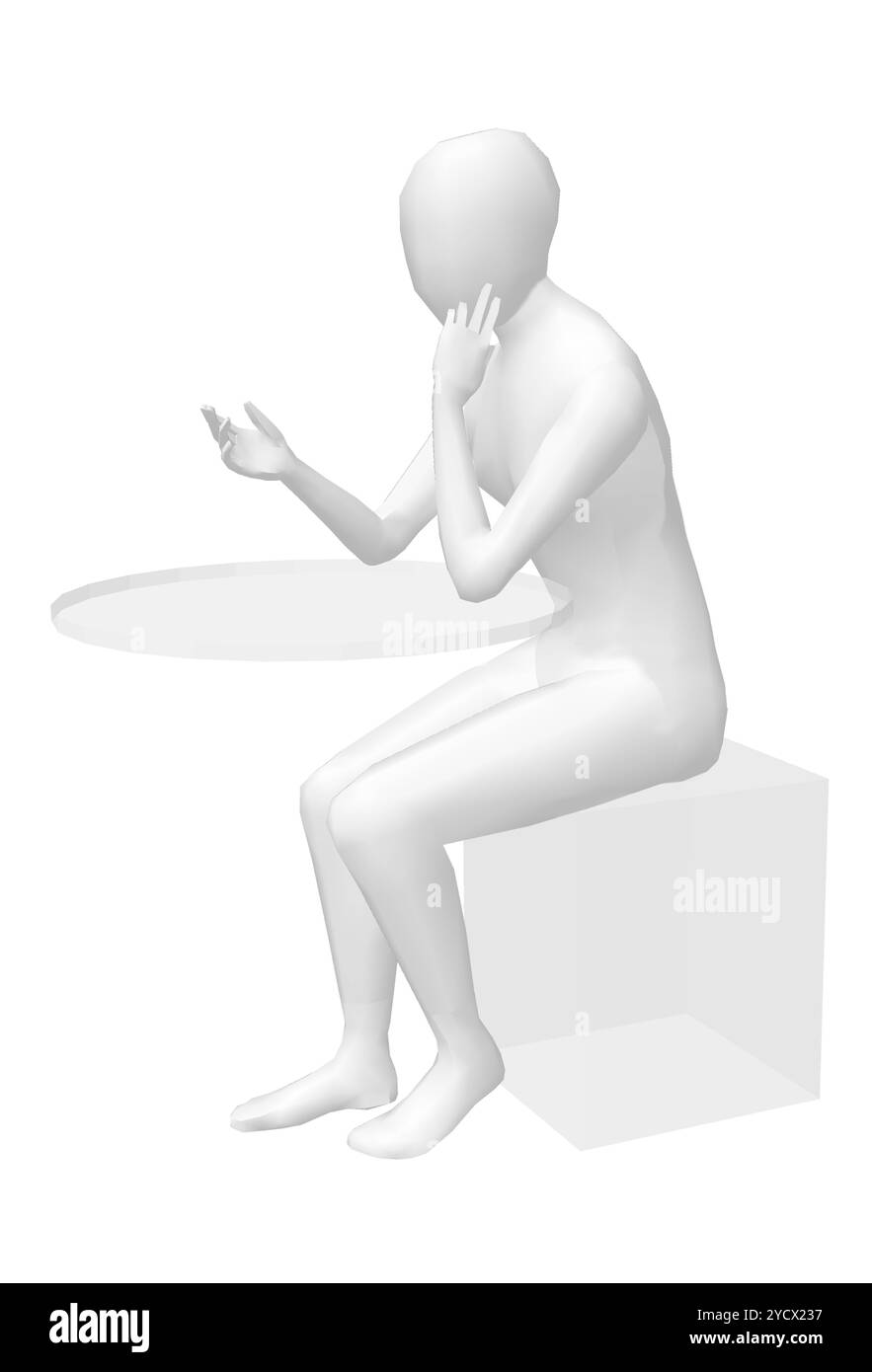 White model Sitting Stock Photo - Alamy