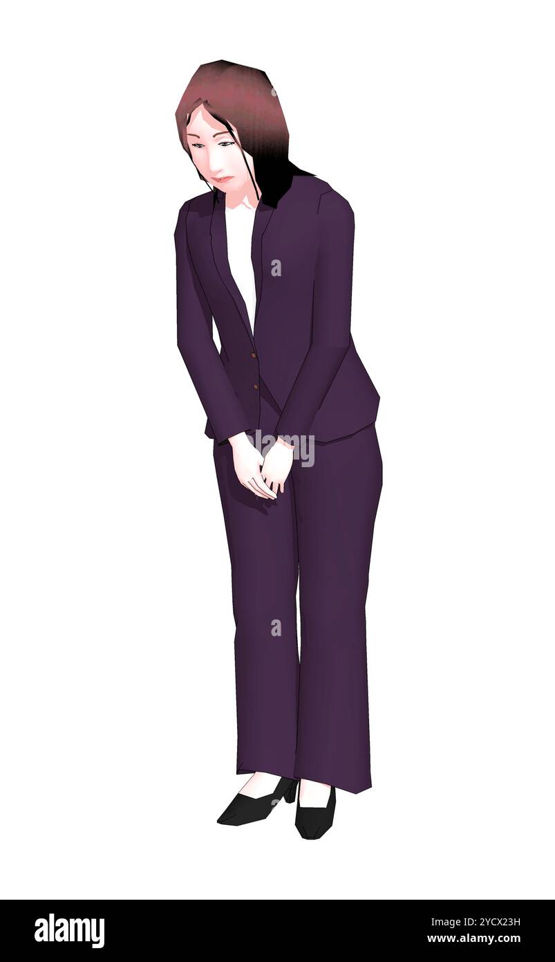 Office lady greeting Stock Photo - Alamy