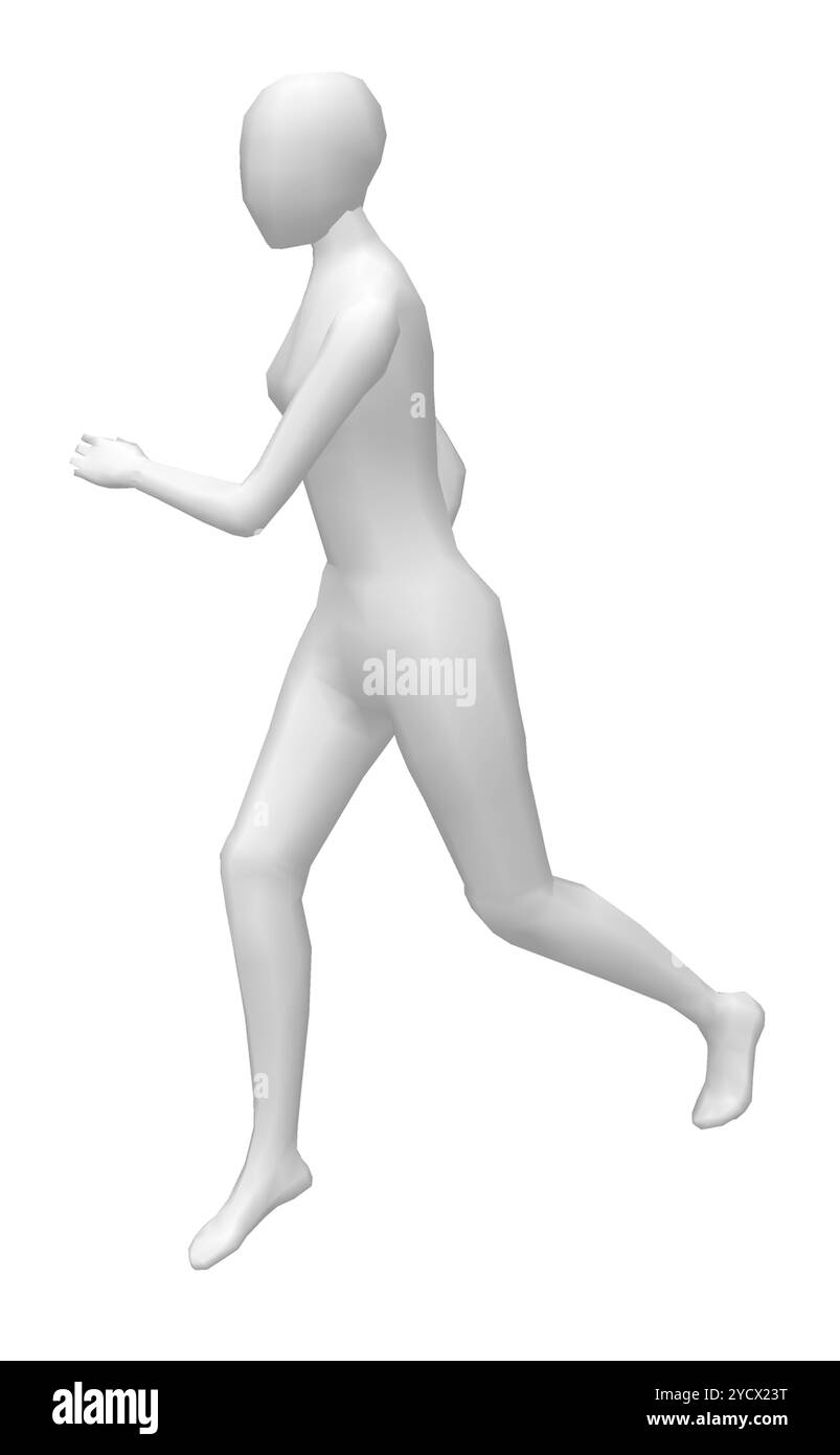 White model Running Stock Photo - Alamy
