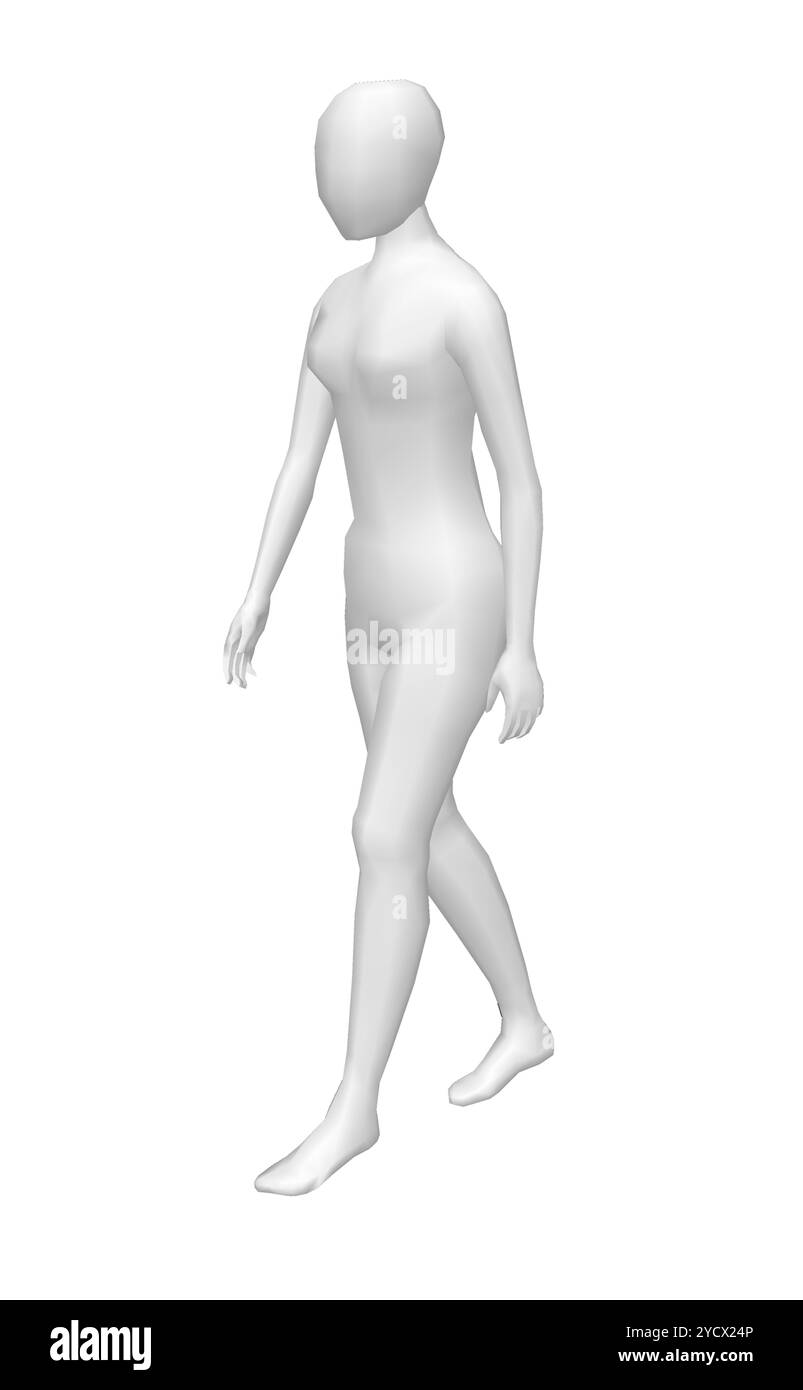 White Model Pose Walking Stock Photo - Alamy