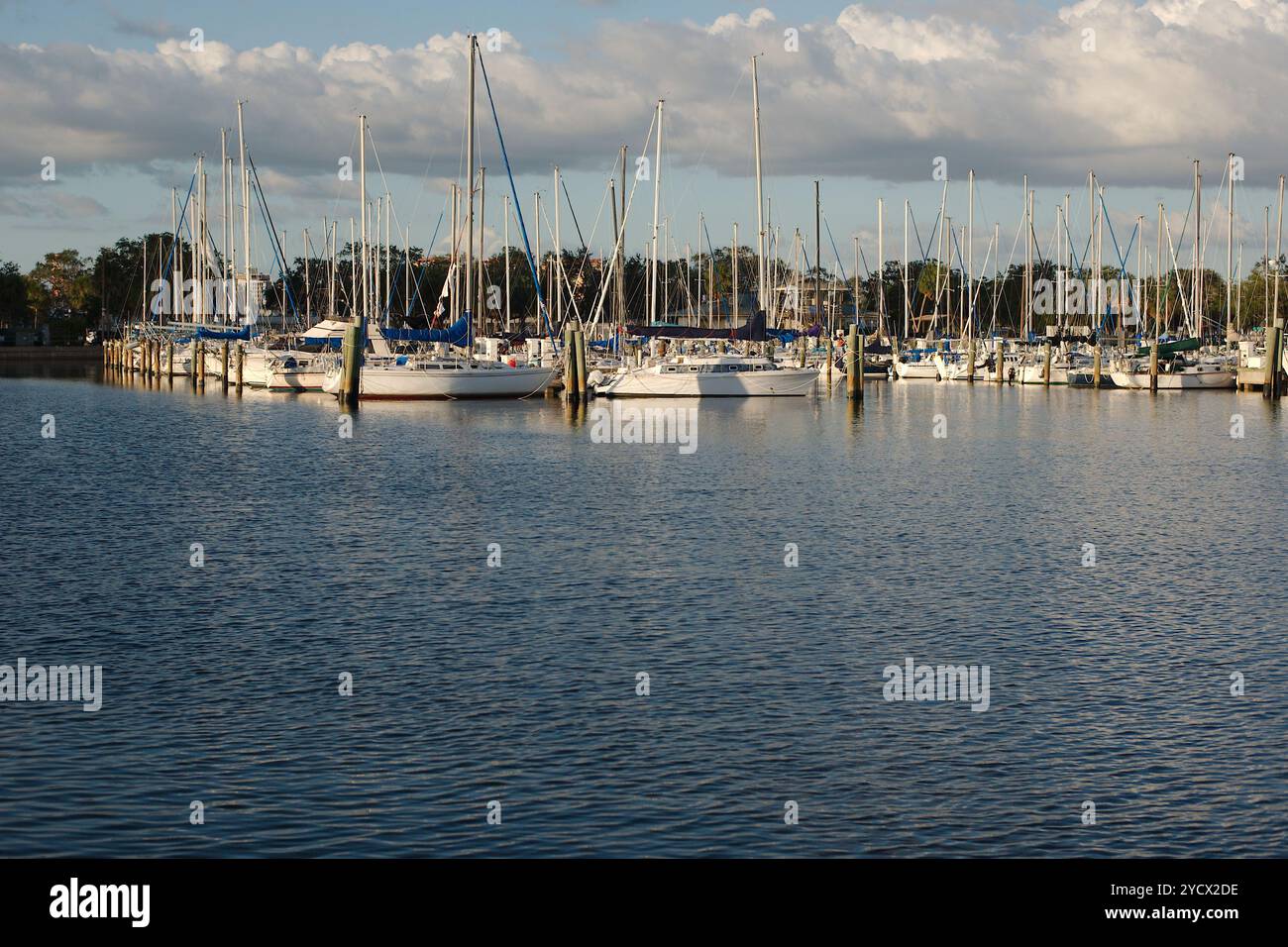 View from Albert Whitted Playground into south yacht basin in St ...