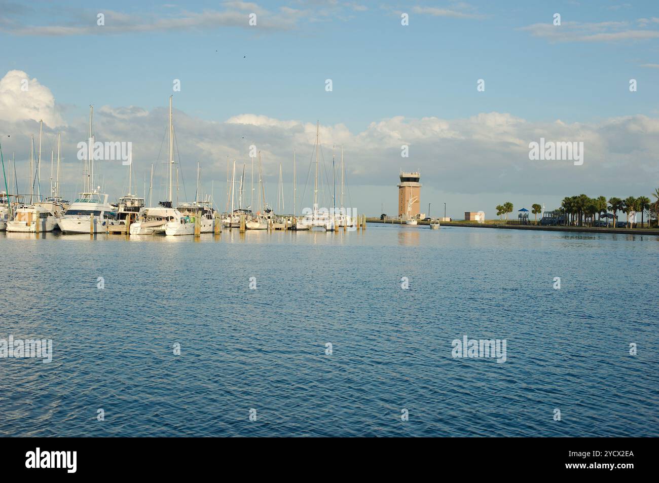 View from Albert Whitted Playground into south yacht basin in St ...