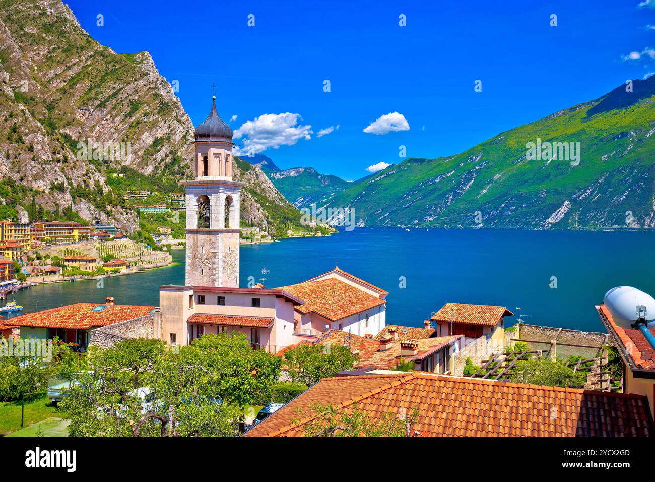Limone sul Garda waterfront and lake view Stock Photo - Alamy