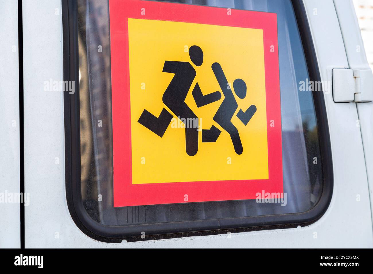 Traffic sign on the board of car Stock Photo - Alamy