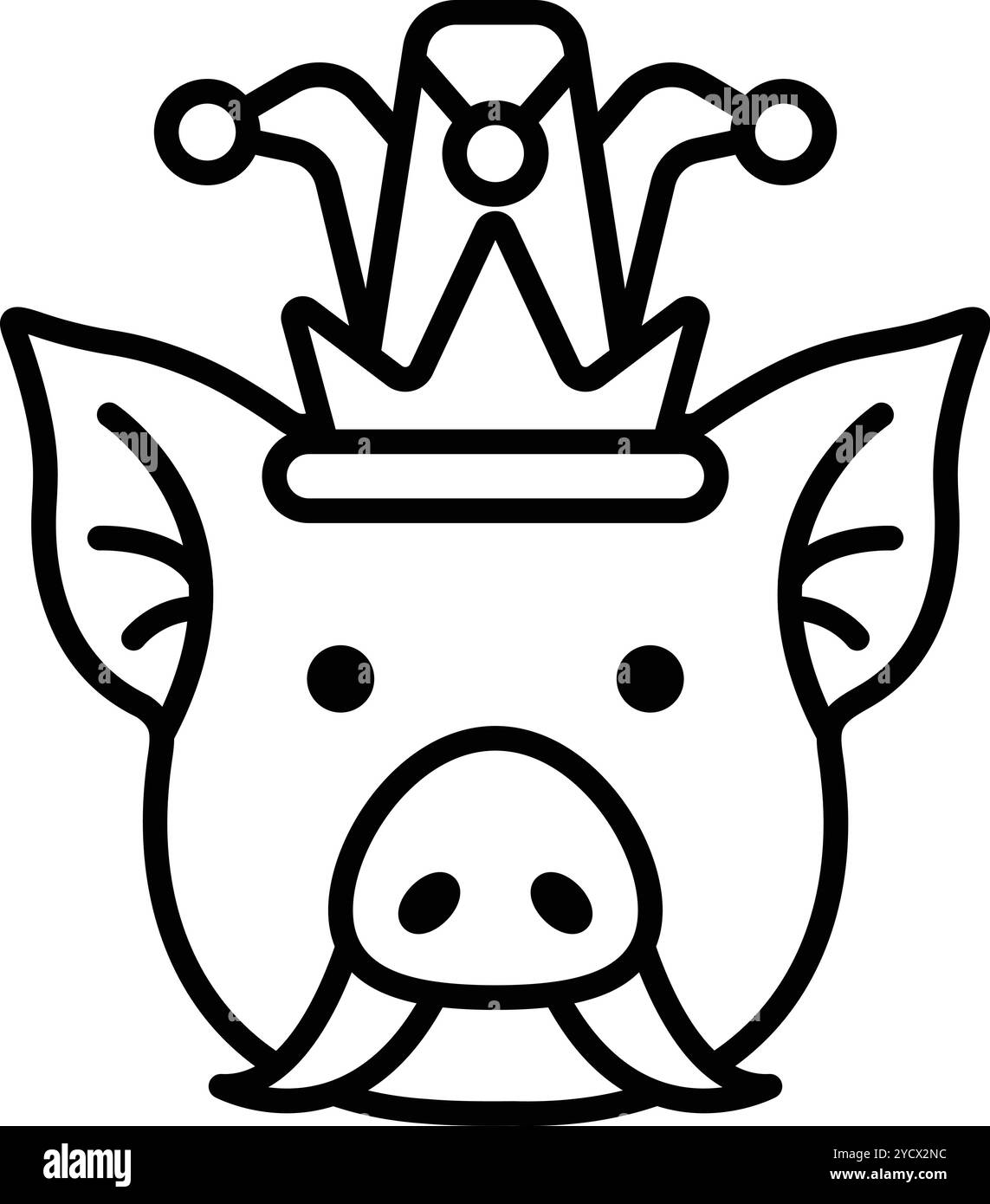 Pig head stick Stock Vector Images - Alamy