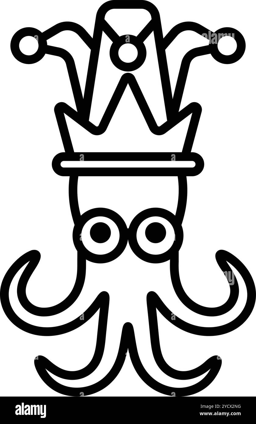 Cartoon octopus head hi-res stock photography and images - Alamy