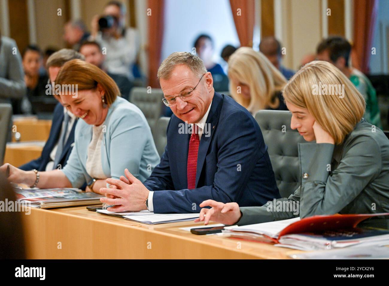 LINZ, AUSTRIA - OCTOBER 24: LRin Michaela Langer Weninger (VP), LH ...