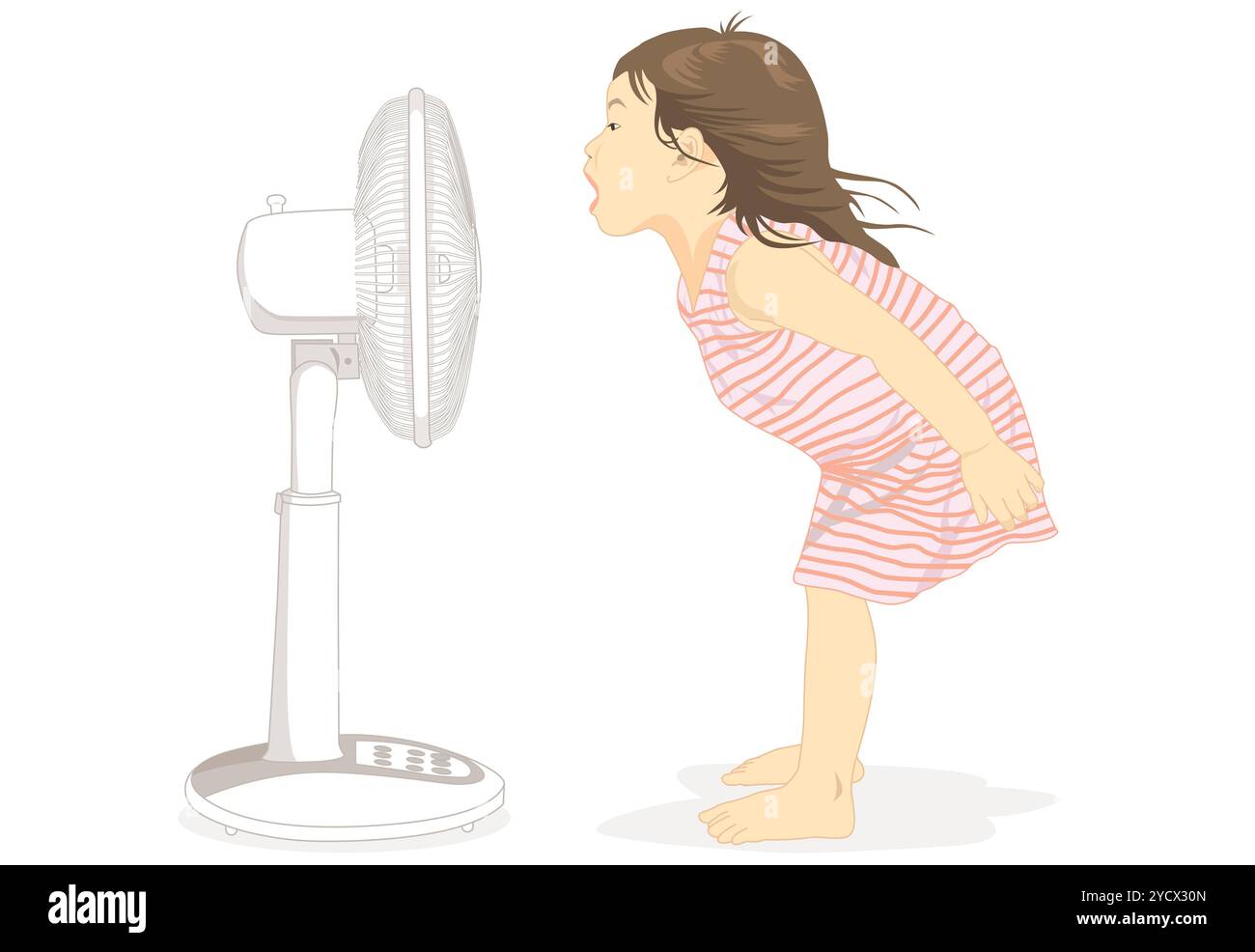 Children playing with a fan Stock Photo - Alamy