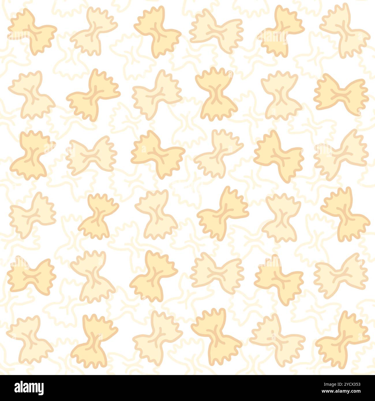 Seamless Bow Tie Pasta Infinity Pattern. A continuous, elegant design ...