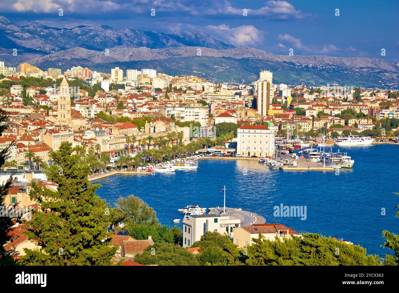 Fabulous Split waterfront aerial panorama Stock Photo - Alamy