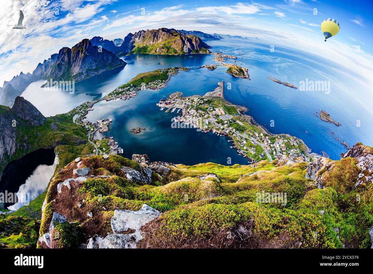 Lofoten archipelago Fisheye lens Stock Photo - Alamy