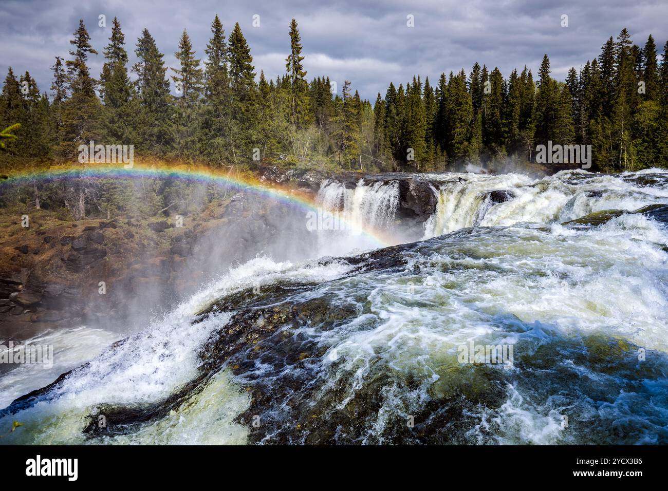 Ristafallet waterfall in the western part of Jamtland is listed as one ...