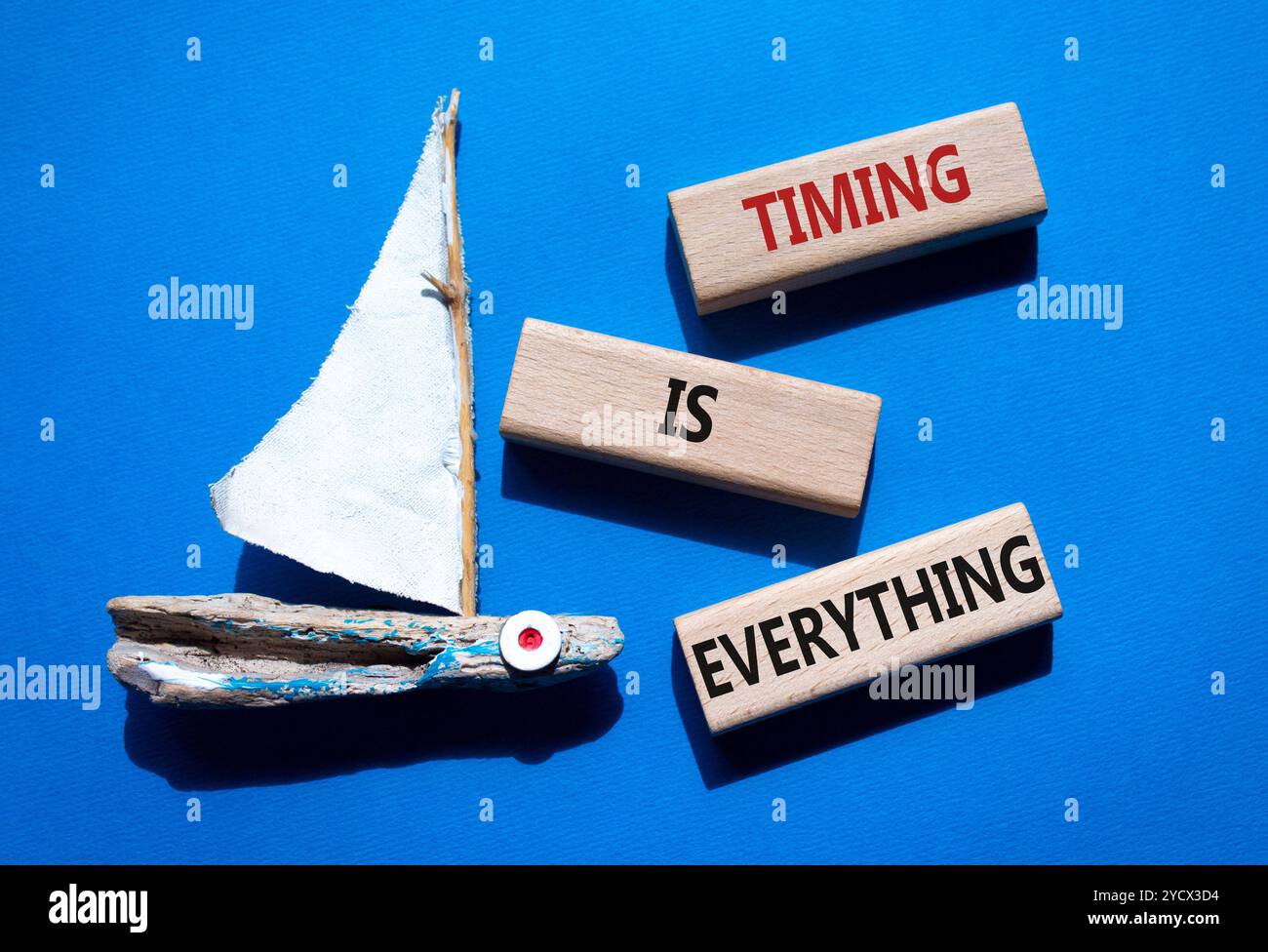 Timing is Everything symbol. Wooden blocks with words Timing is ...