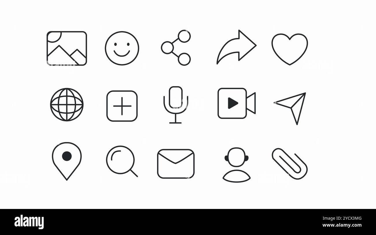 Love reaction icons Cut Out Stock Images & Pictures - Alamy