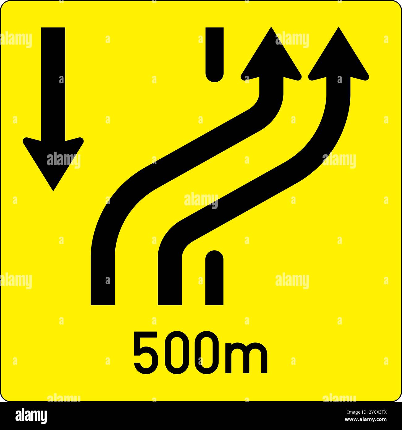 Change of lane directions, Oncoming lanes will come to an end in ...