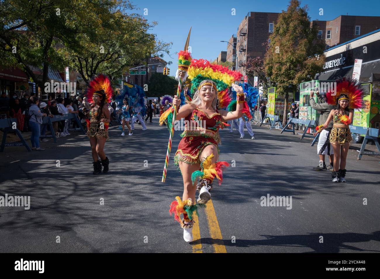 An animated dancer at the Bolivian Day Parade on 37th Avenue in Jackson ...