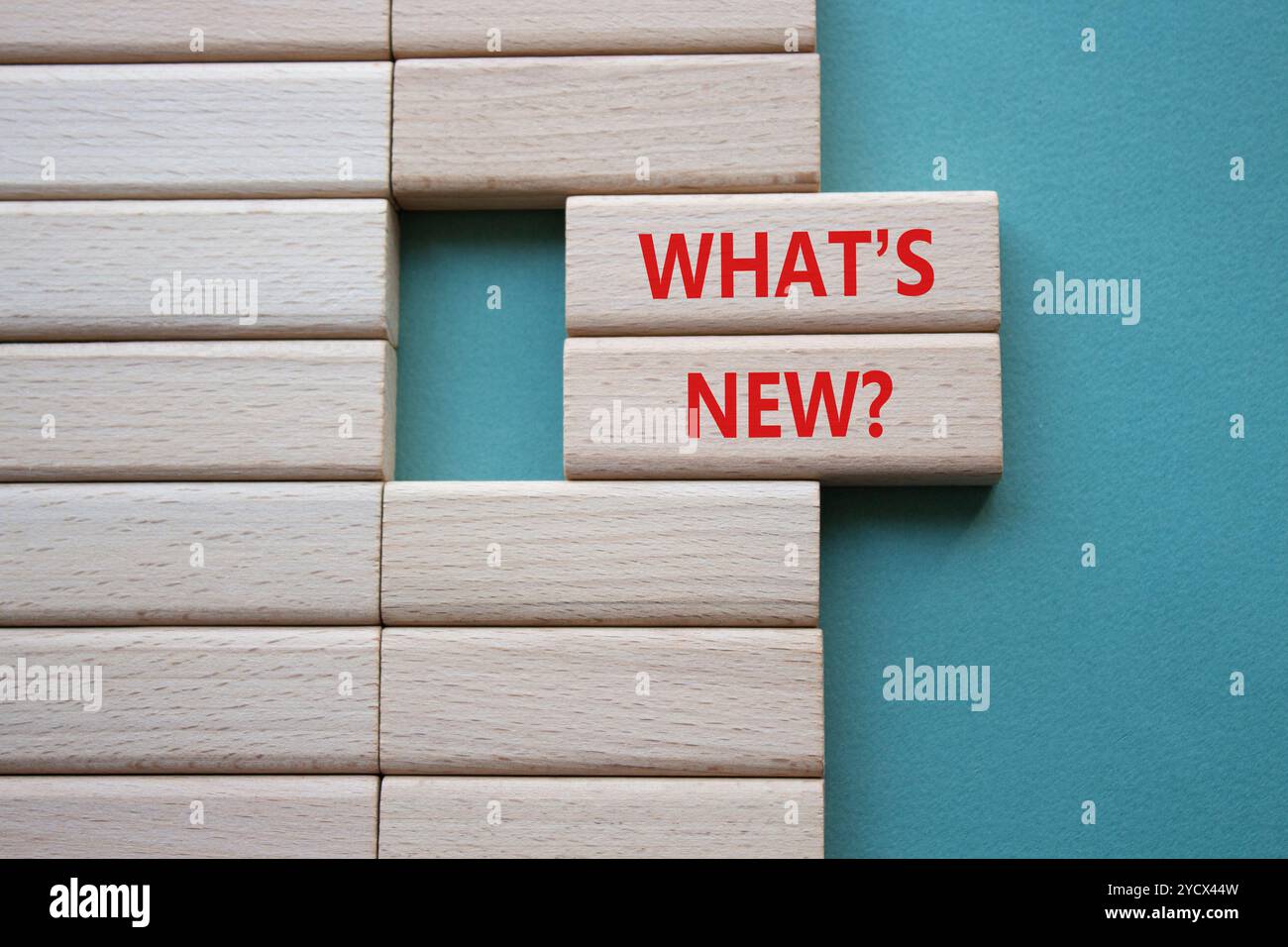 What is new symbol. Concept word What is new on wooden blocks ...