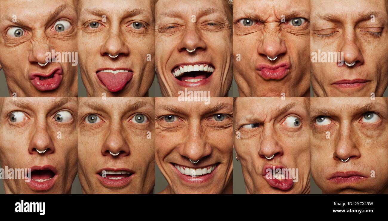 Variety faces showing different hi-res stock photography and images - Alamy