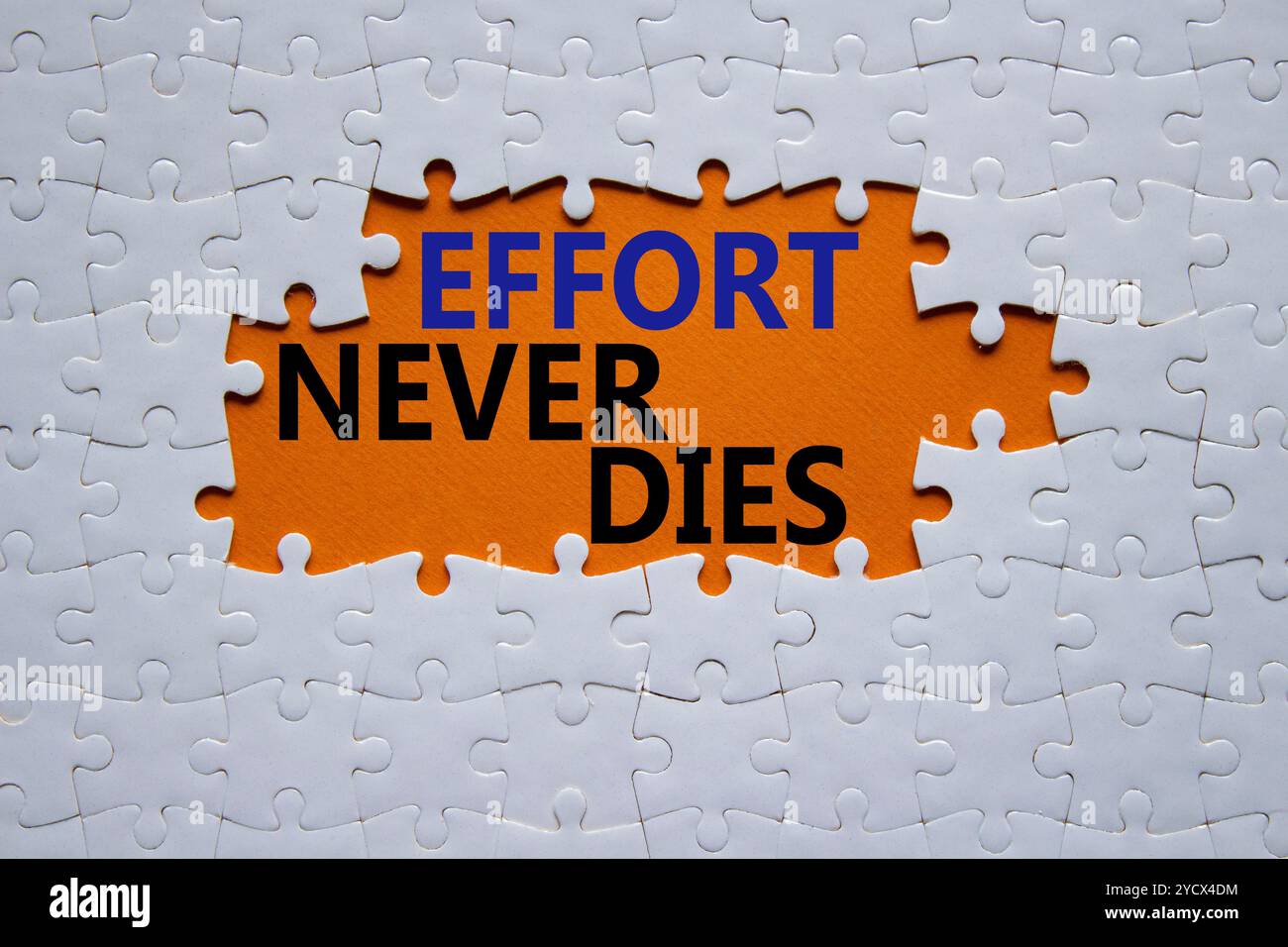 Effort never dies symbol. Concept words Effort never dies on white ...