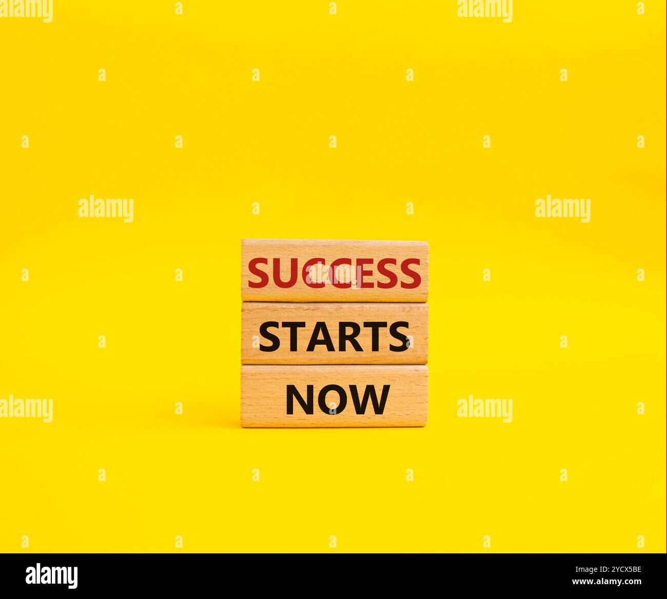 Success Starts Now symbol. Concept words Success Starts Now on wooden ...