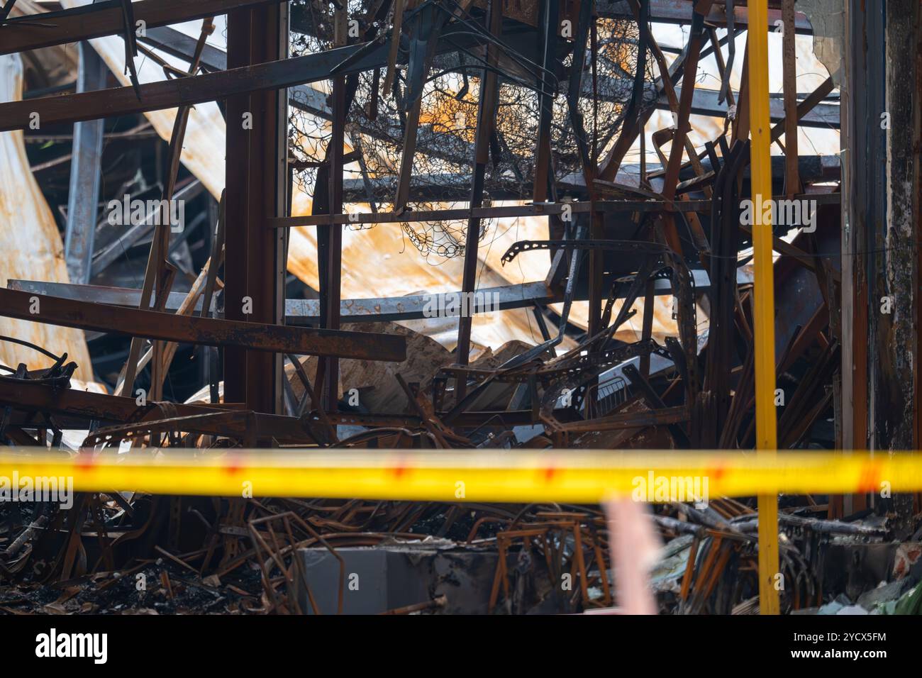 Images captures the devastating aftermath of a fire that ripped through ...