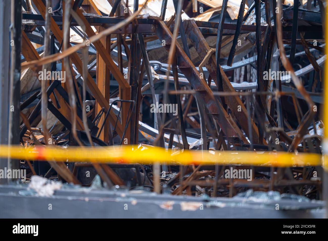 Images captures the devastating aftermath of a fire that ripped through ...