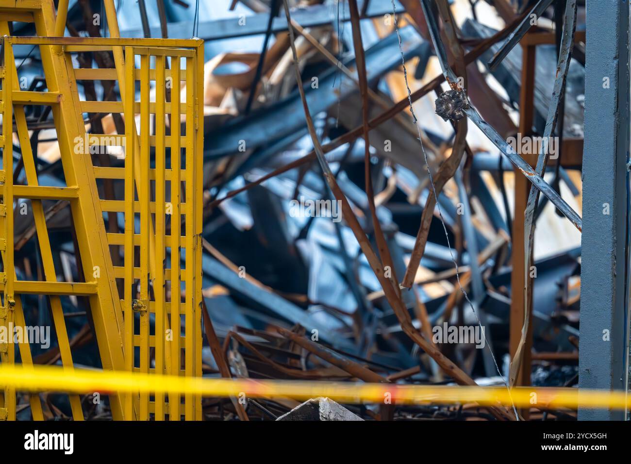 Images captures the devastating aftermath of a fire that ripped through ...