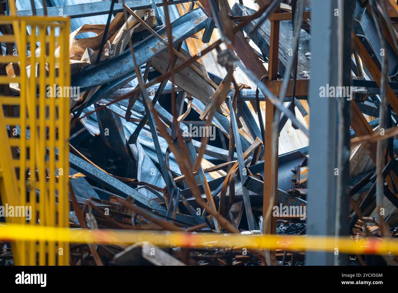 Images captures the devastating aftermath of a fire that ripped through ...