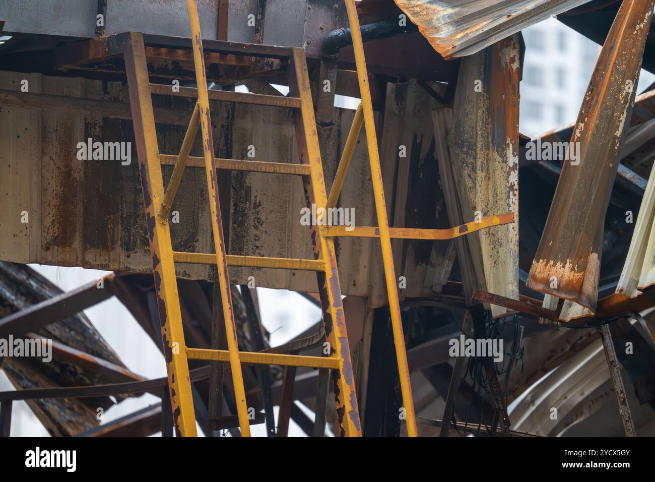 Images captures the devastating aftermath of a fire that ripped through ...