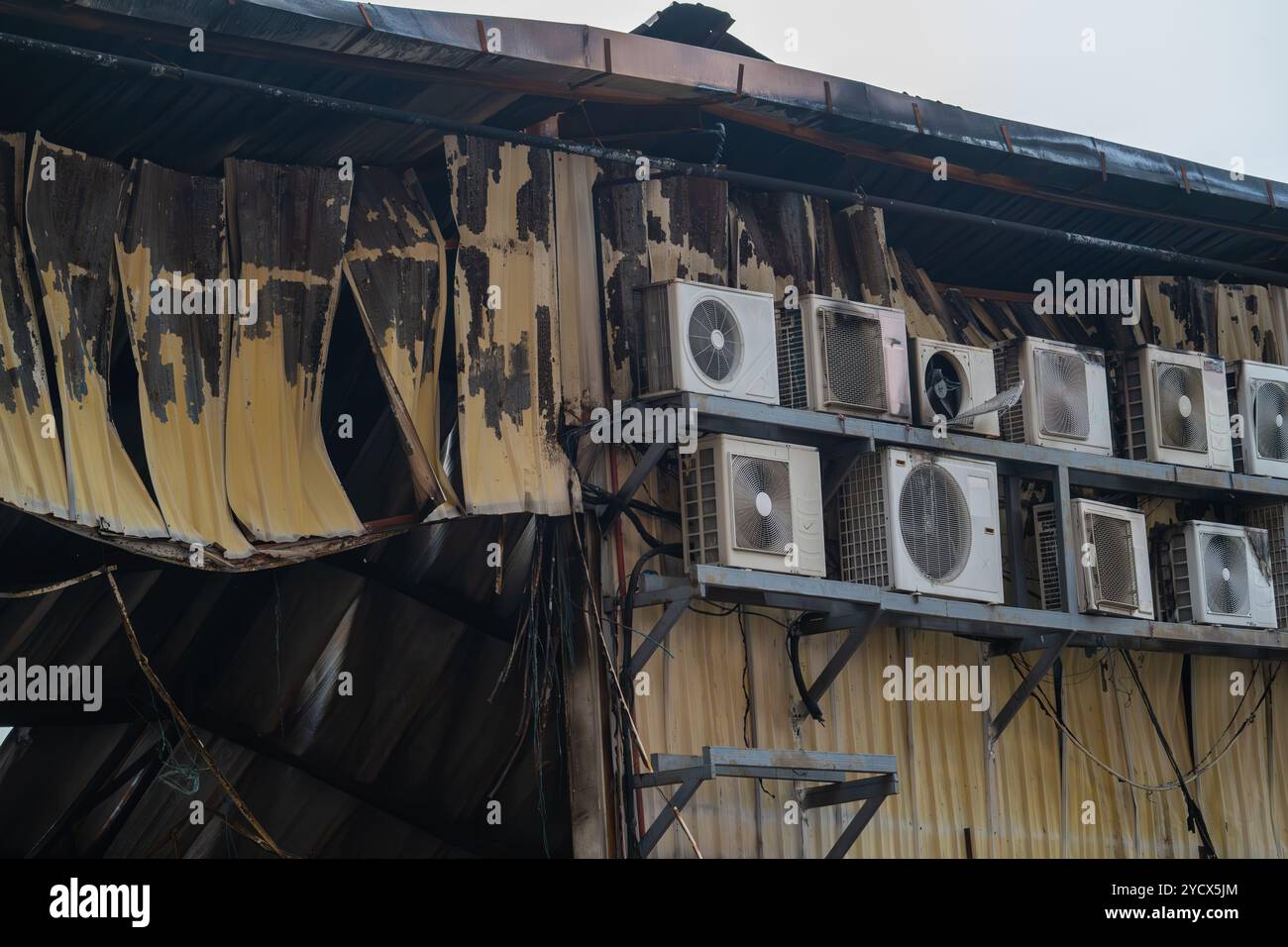 Images captures the devastating aftermath of a fire that ripped through ...