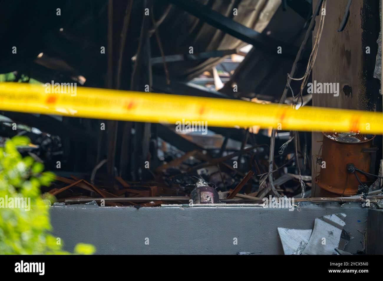 Images captures the devastating aftermath of a fire that ripped through ...