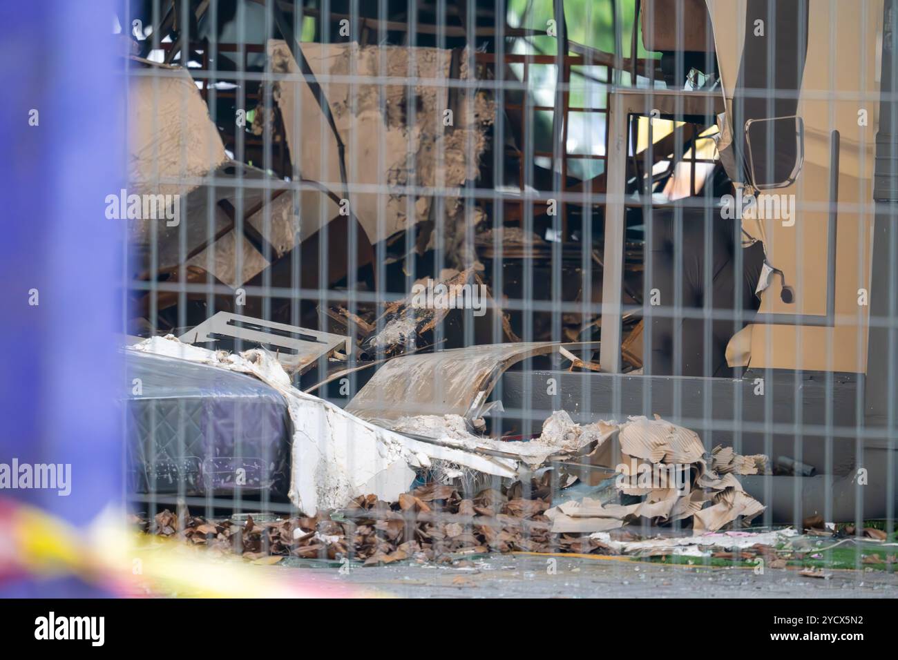 Images captures the devastating aftermath of a fire that ripped through ...