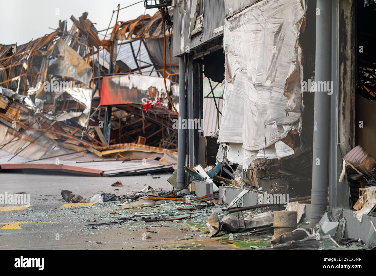 Images captures the devastating aftermath of a fire that ripped through ...