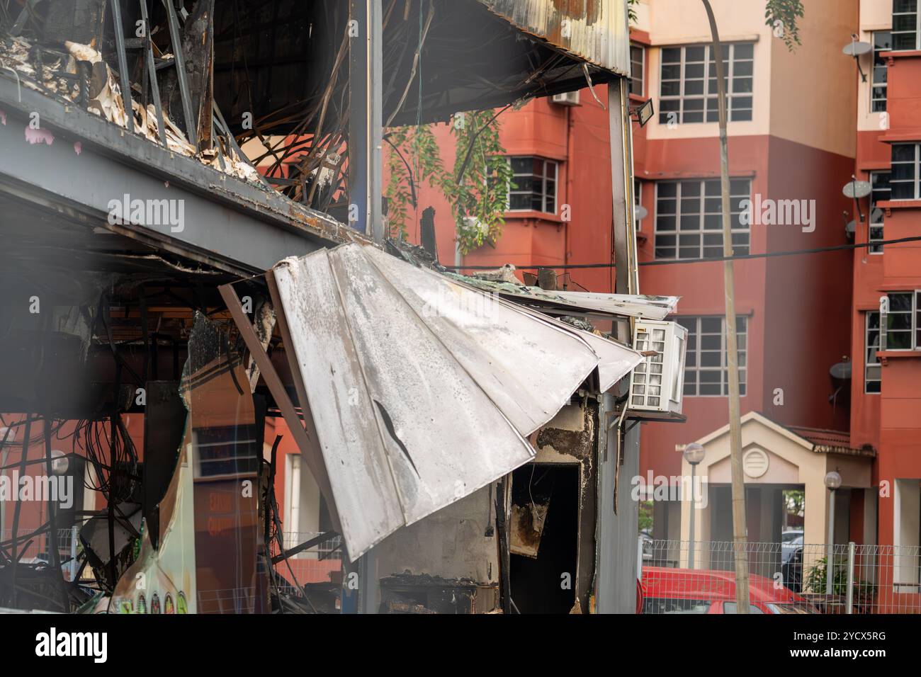 Images captures the devastating aftermath of a fire that ripped through ...