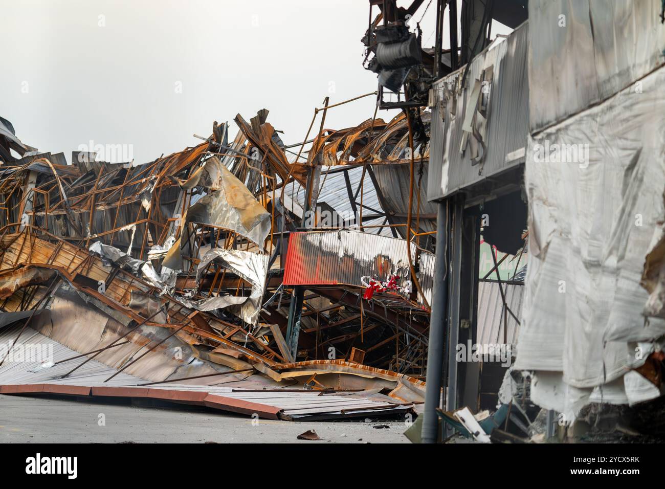 Images captures the devastating aftermath of a fire that ripped through ...