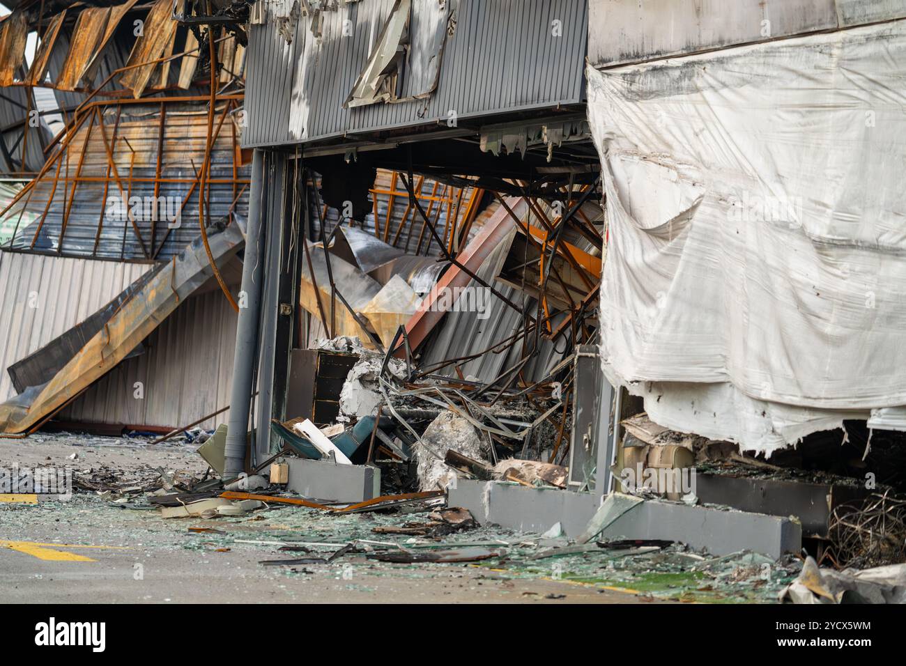 Images captures the devastating aftermath of a fire that ripped through ...