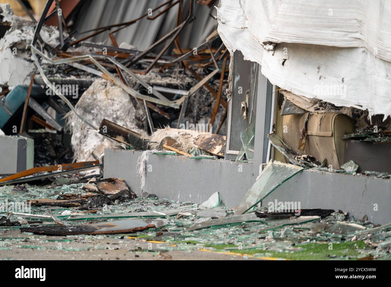 Images captures the devastating aftermath of a fire that ripped through ...