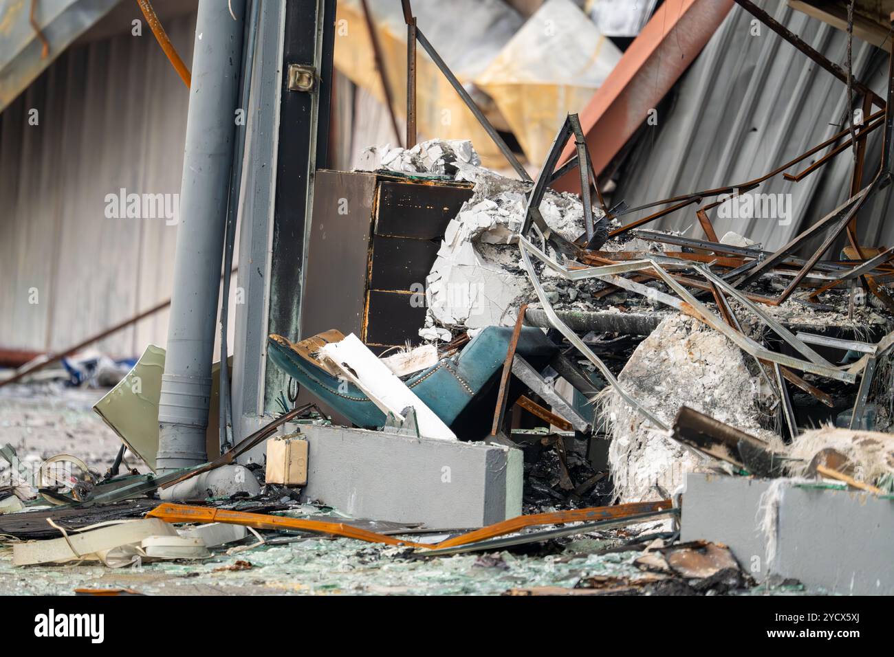 Images captures the devastating aftermath of a fire that ripped through ...