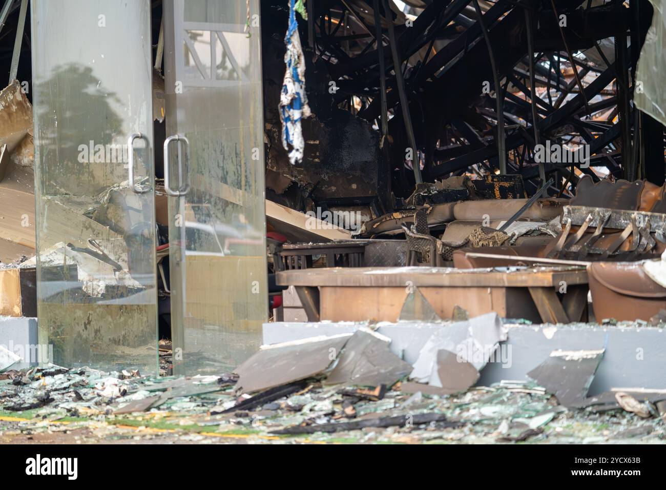 Images captures the devastating aftermath of a fire that ripped through ...