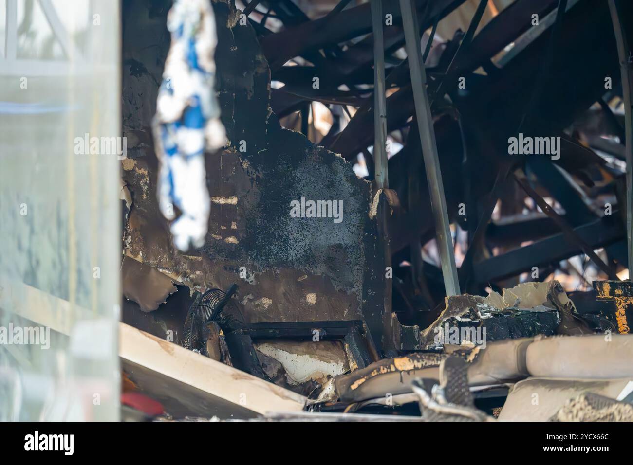 Images captures the devastating aftermath of a fire that ripped through ...