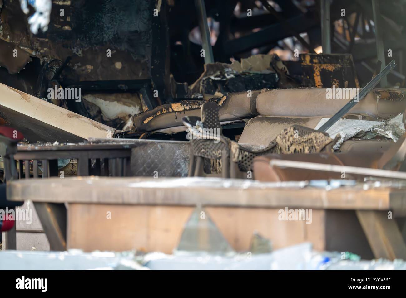 Images captures the devastating aftermath of a fire that ripped through ...