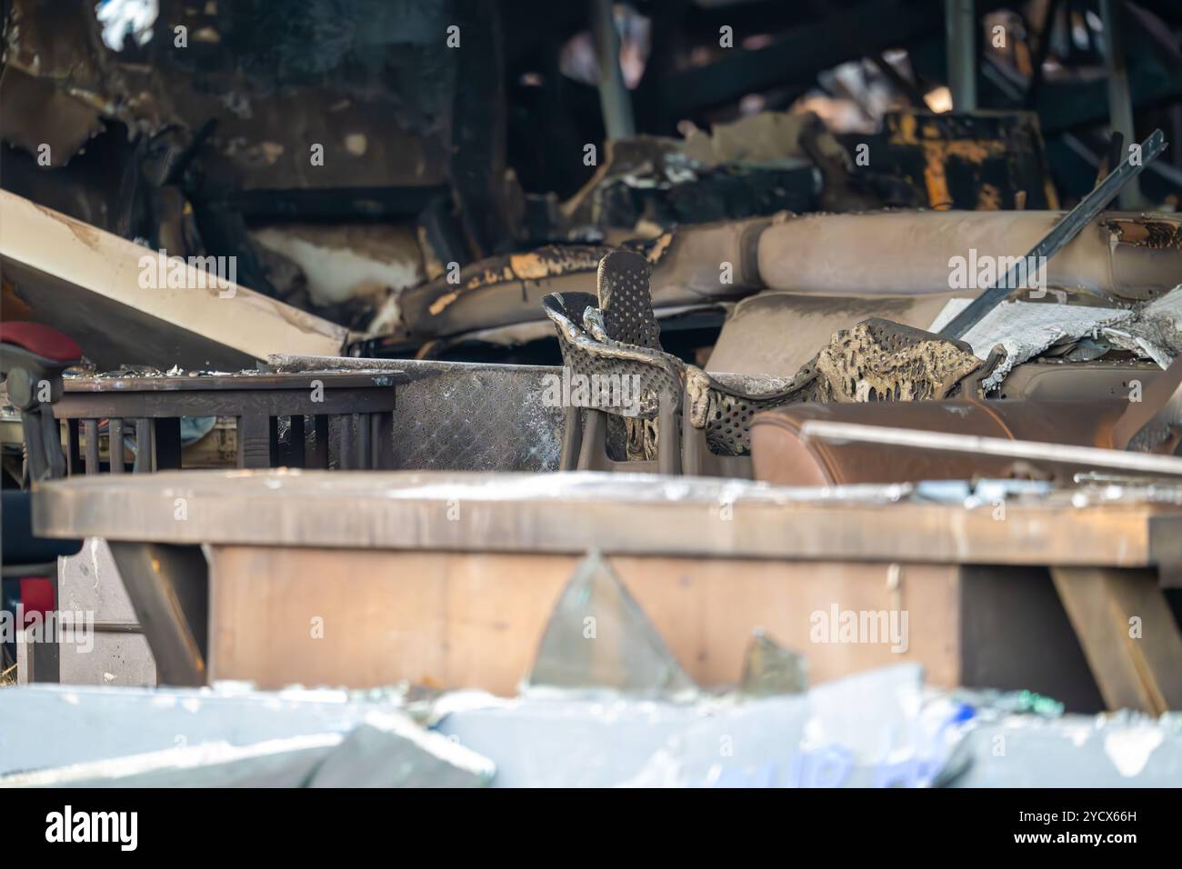Images captures the devastating aftermath of a fire that ripped through ...