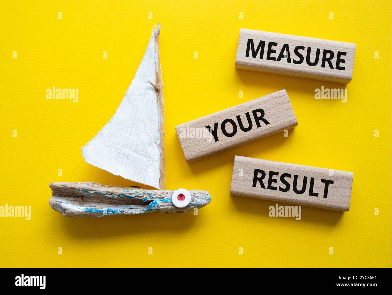 Measure your Result symbol. Concept words Measure your Result on wooden ...
