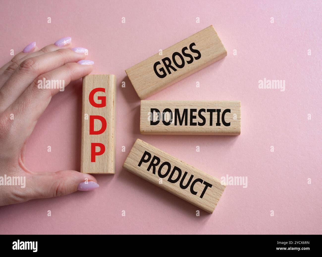 GDP - Gross domestic product symbol. Concept word GDP on wooden blocks ...