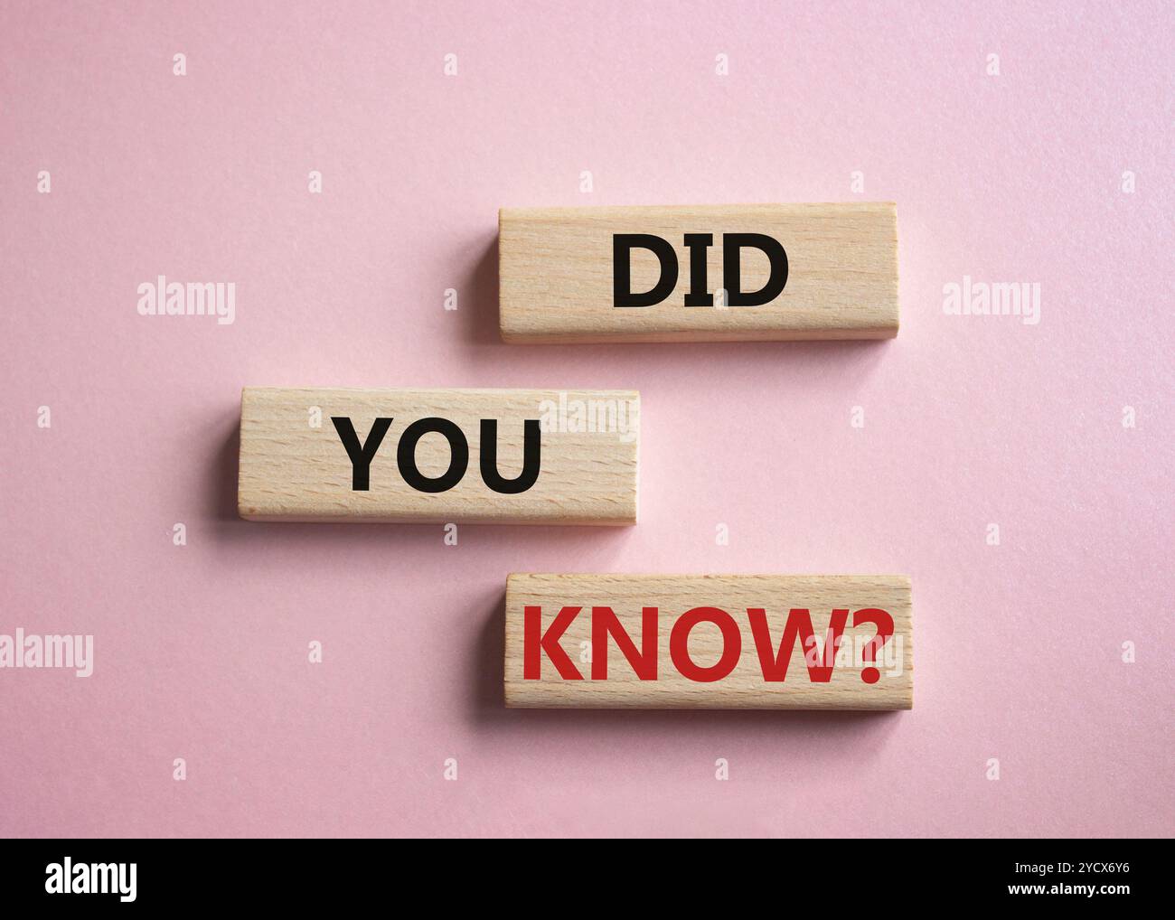 Did you know symbol. Wooden blocks with words Did you know. Beautiful ...