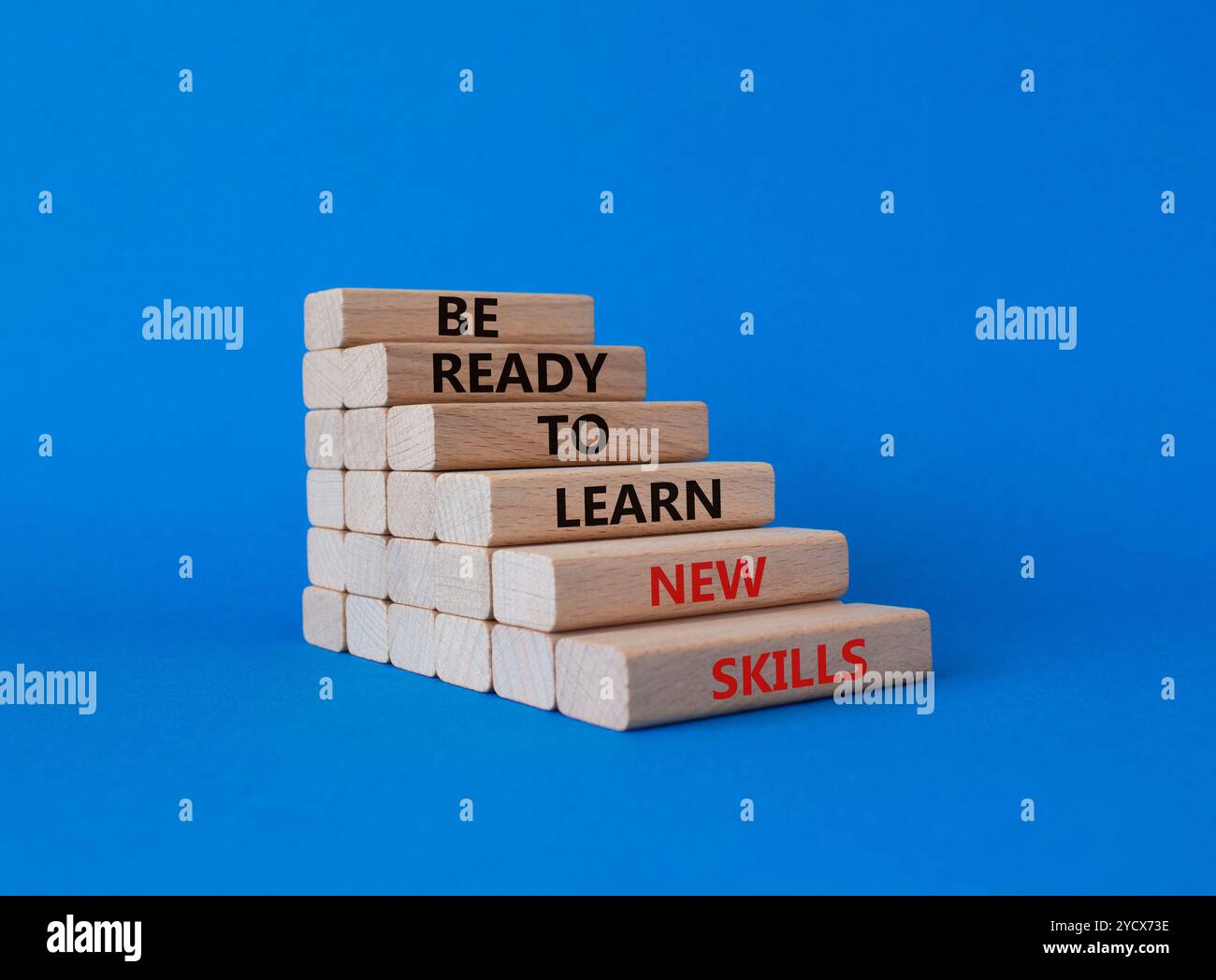 Learn new skills symbol. Concept words Be ready to Learn new skills on ...