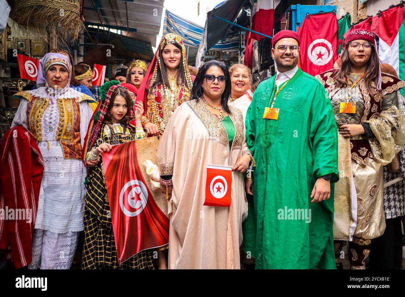 Tunis. Tunisia. 10 March 2024. Tunisians march in the streets of ...